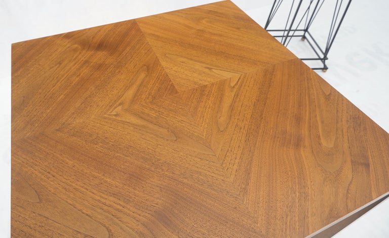 Light Walnut Square Mid-Century Modern Side End Table Mint! For Sale at ...
