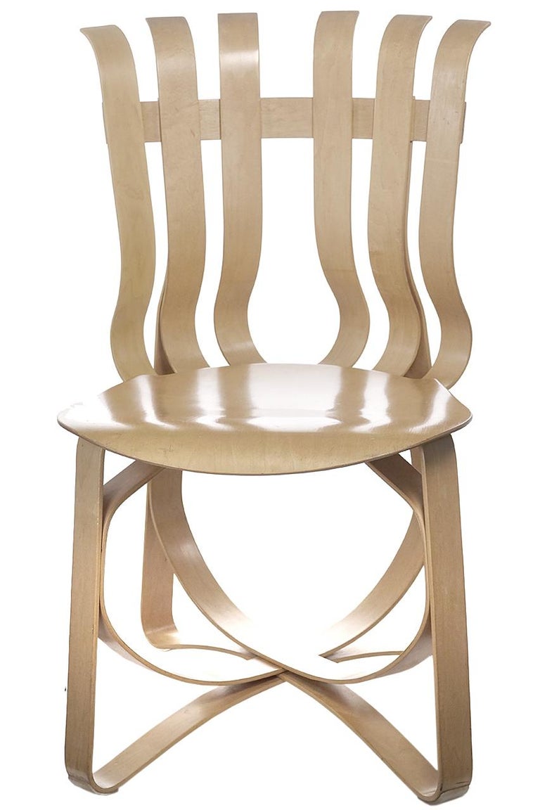 Light Wood Hat Trick Chairs by Frank Gehry for Knoll, Pair at 1stDibs