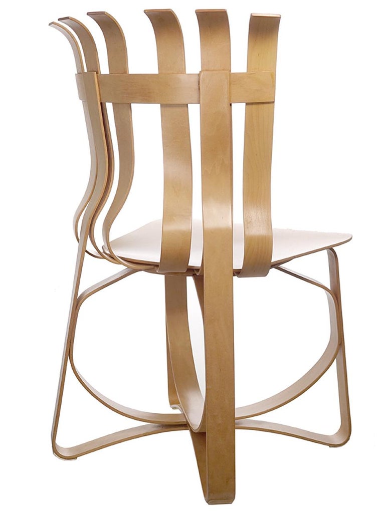 Light Wood Hat Trick Chairs by Frank Gehry for Knoll, Pair at 1stDibs