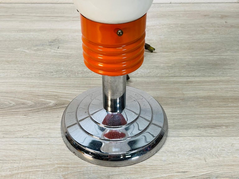 Lightbulb Table Lamp on Chrome Stand For Sale at 1stDibs