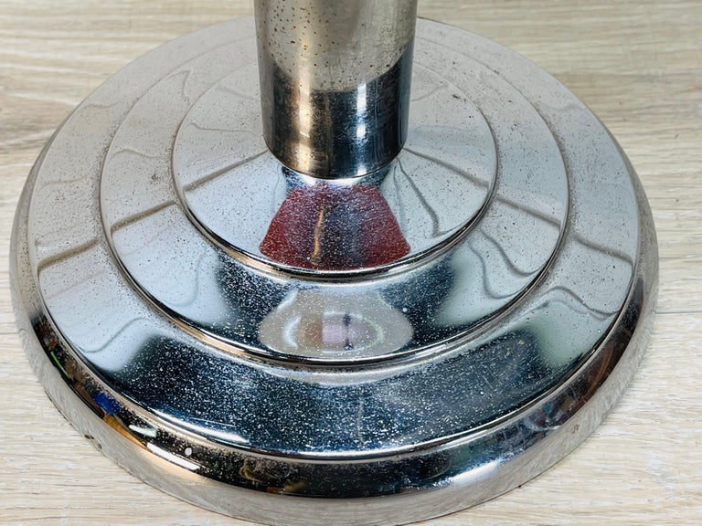 Lightbulb Table Lamp on Chrome Stand For Sale at 1stDibs