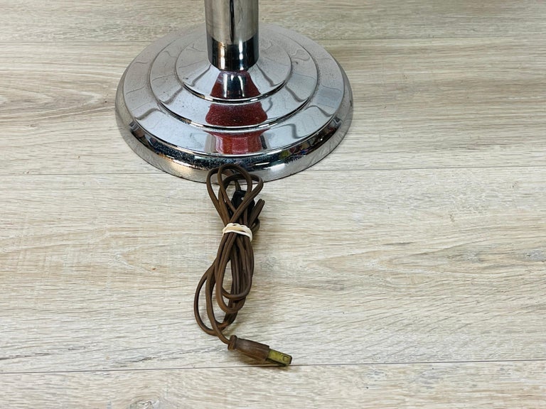 Lightbulb Table Lamp on Chrome Stand For Sale at 1stDibs
