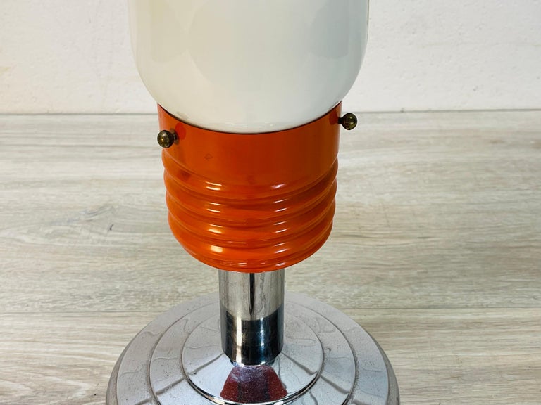 Lightbulb Table Lamp on Chrome Stand For Sale at 1stDibs