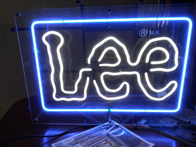 Lighted Sign from Lee Jeans 'after' Keith Harring For Sale at 1stDibs