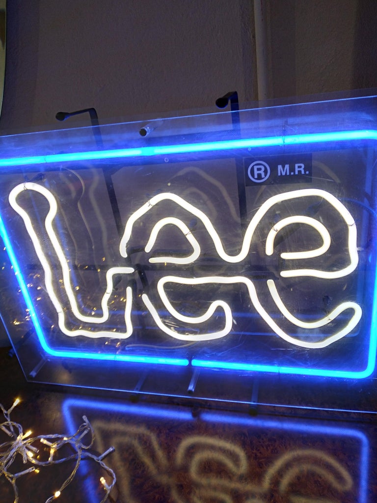 Lighted Sign from Lee Jeans 'after' Keith Harring For Sale at 1stDibs