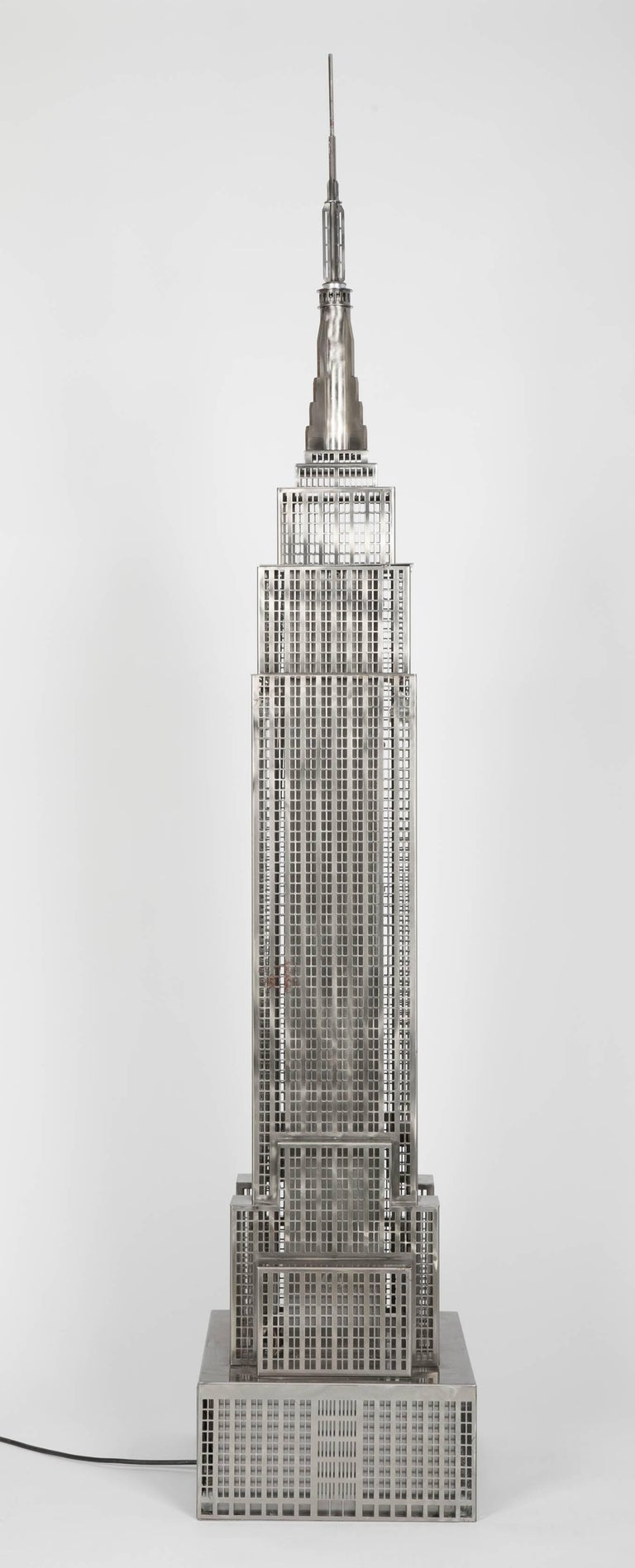 Lighted Steel Sculpture of the Empire State Building at 1stDibs