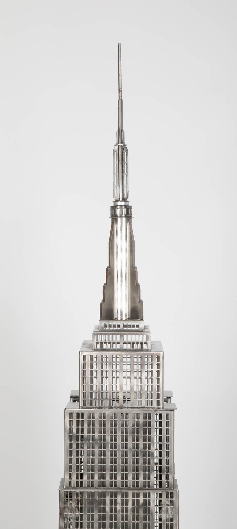 Lighted Steel Sculpture of the Empire State Building at 1stDibs