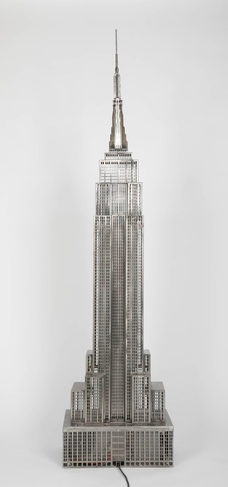 Lighted Steel Sculpture of the Empire State Building at 1stDibs