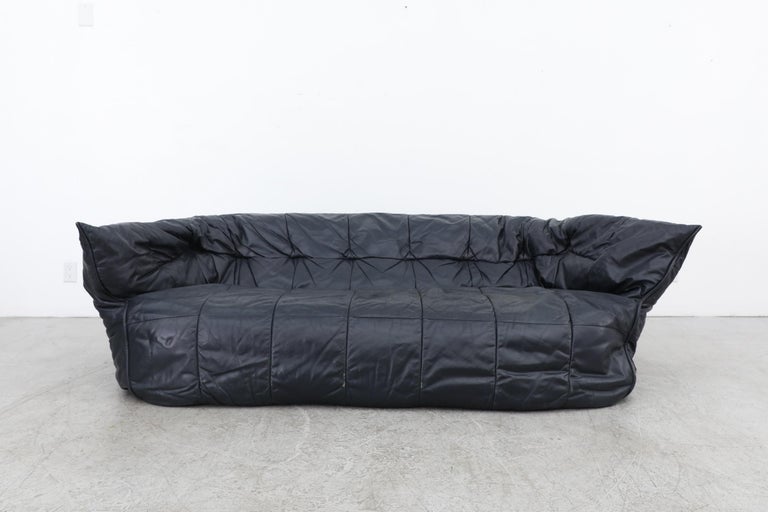 Ligne Roset Brigantin Sofa by Michel Ducaroy in Navy Blue at 1stDibs