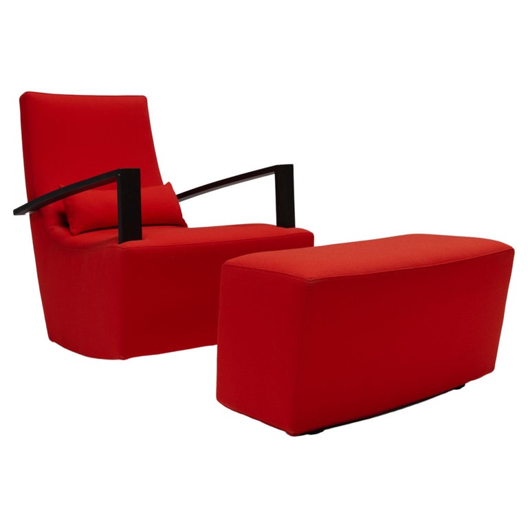 Ligne Roset by Alban-Sebastien Gilles Neo Red Armchair and Footstool at ...