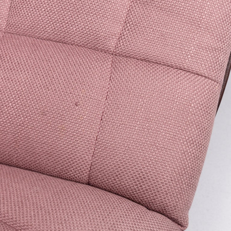 Ligne Roset Moël Stoff Sessel Inkl. Hocker Rosé Rosa Pastell Inga Sempé ...