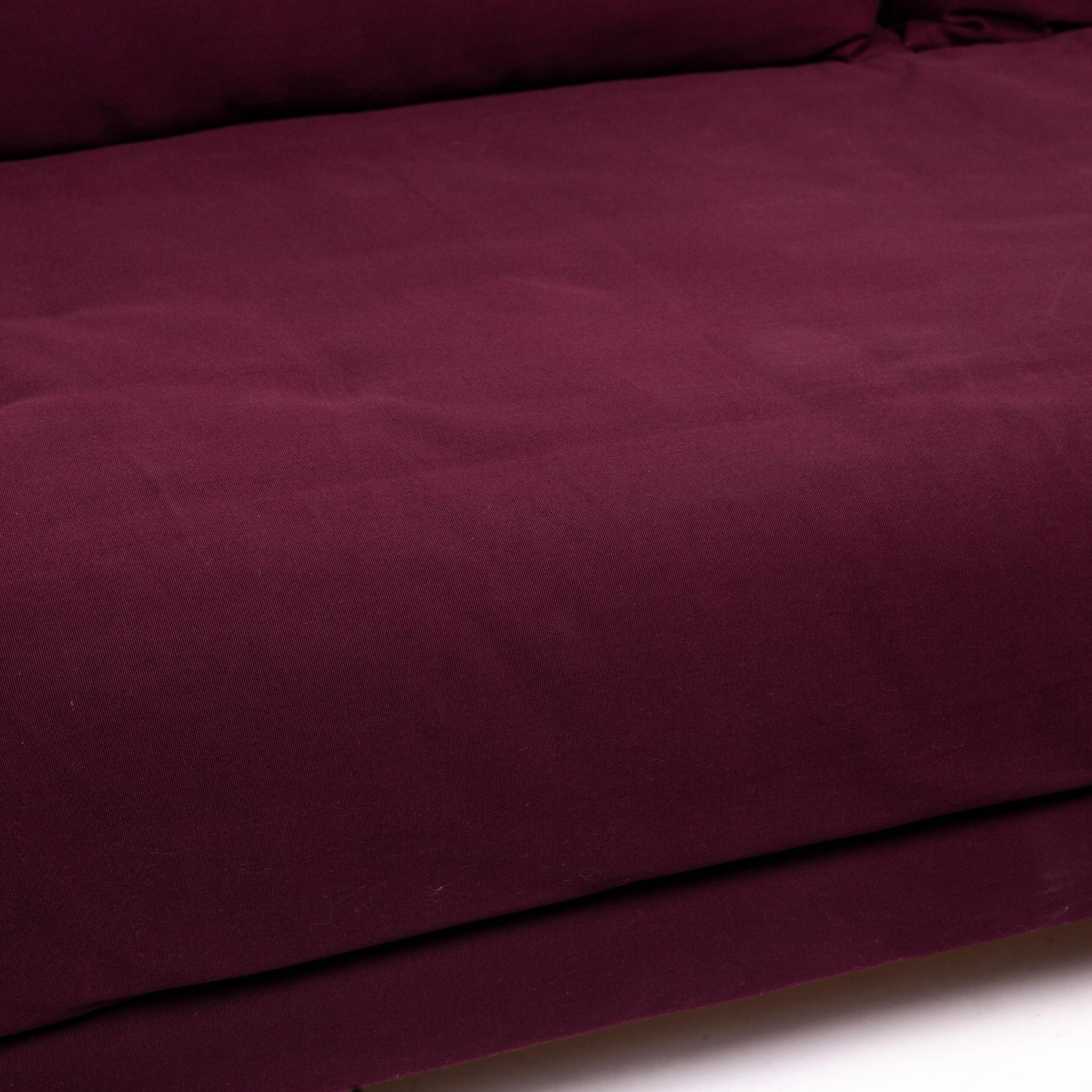 Ligne Roset Multy Fabric Sofa Bed Purple Sofa Sleep Function Couch at ...