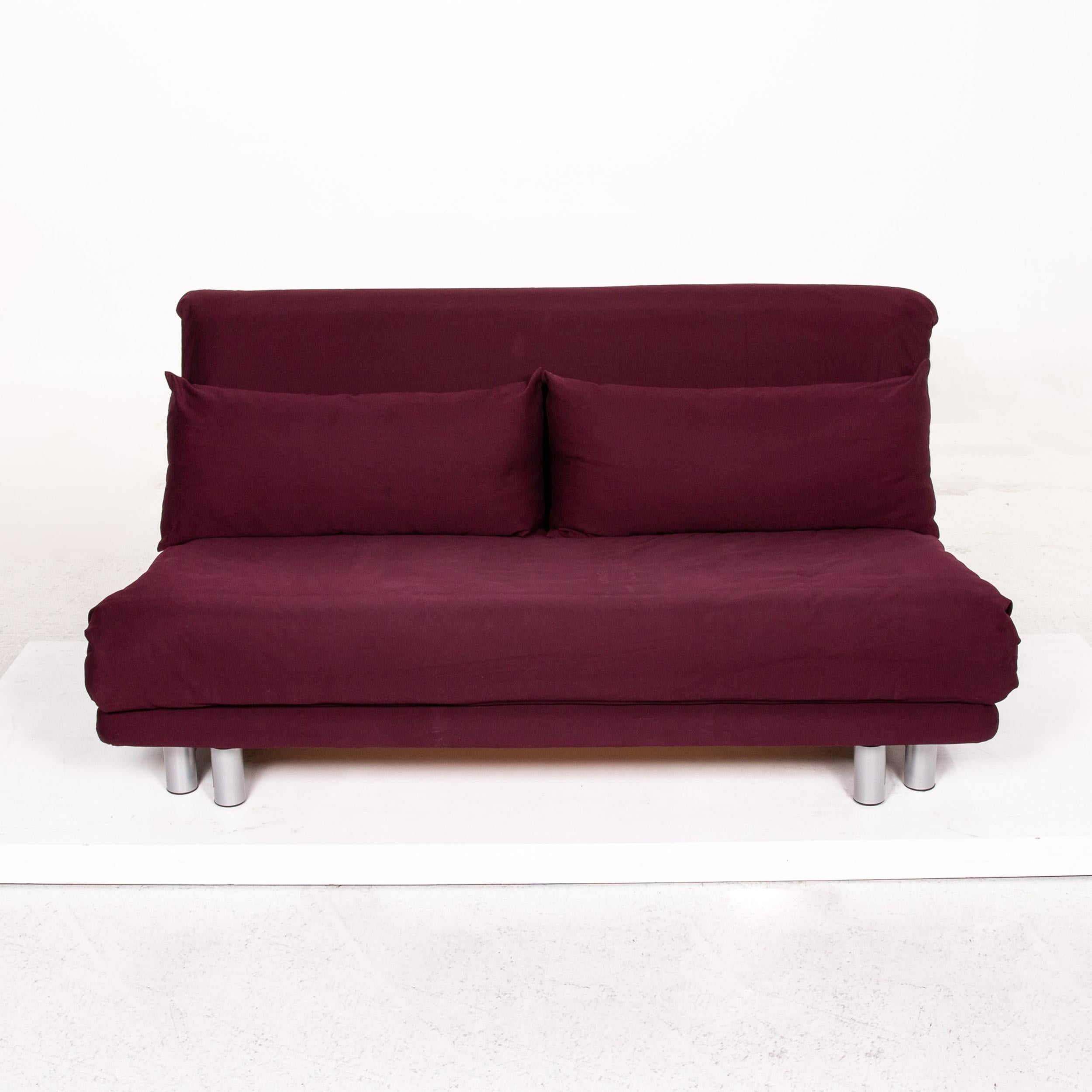 Ligne Roset Multy Fabric Sofa Bed Purple Sofa Sleep Function Couch at ...