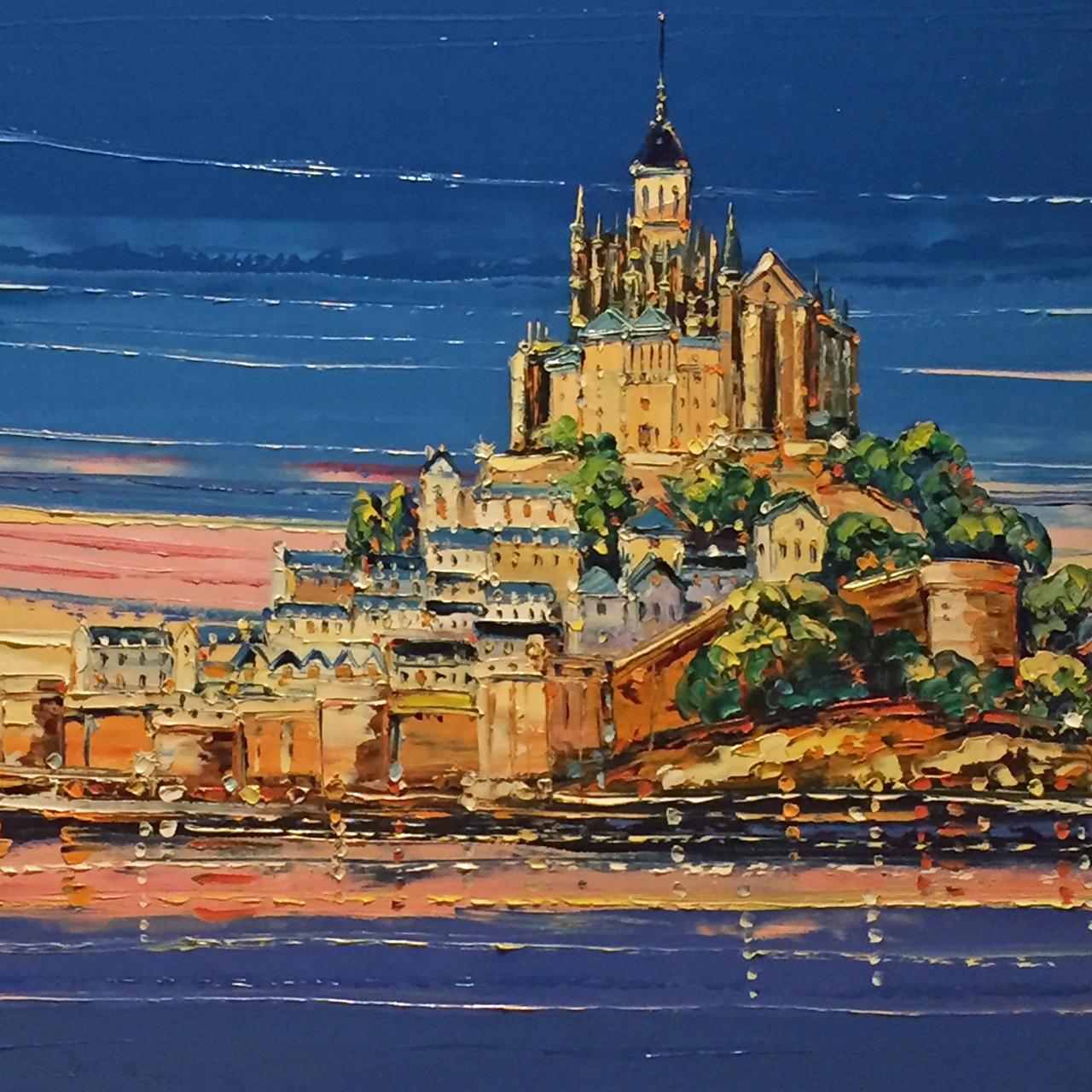 Liisa Corbiere - Le Jour Se Leve Sur Mt St Michel - Landscape Art by ...