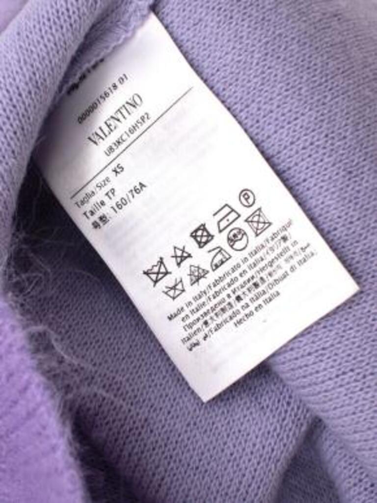 Lilac wool-mohair blend sweater For Sale at 1stDibs