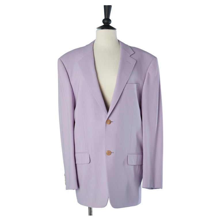 Lilac wool single breasted jacket Giani Versace Couture Men Collection ...