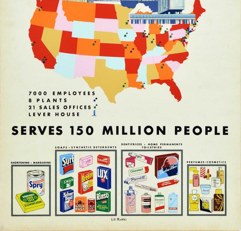 Lili Rethi - Original Vintage Advertising Poster Unilever Overseas ...