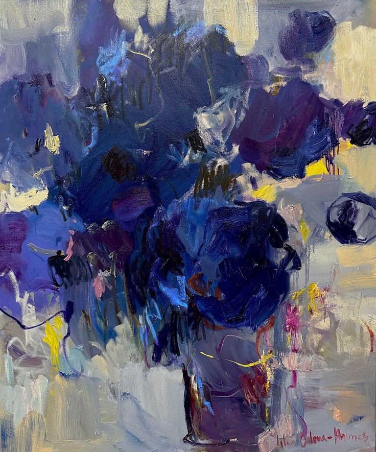 Lilia Orlova-Holmes - Abstract flowers. Blue bouquet. 2023. Large ...