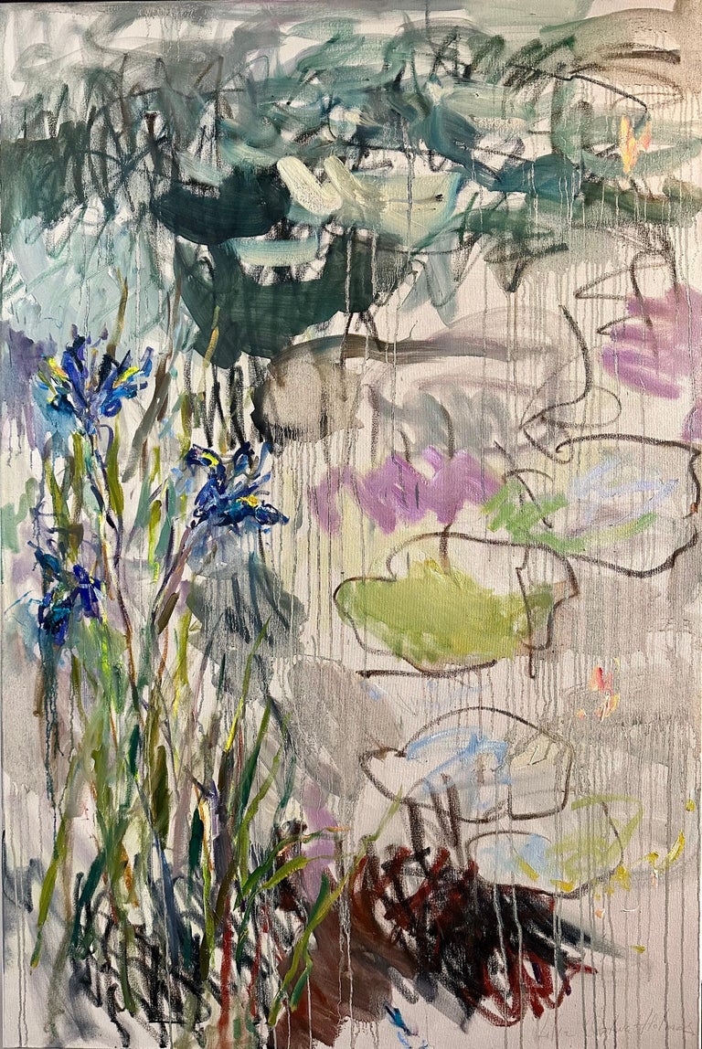 Lilia Orlova-Holmes - By the pond. Floating reflections. Large original ...