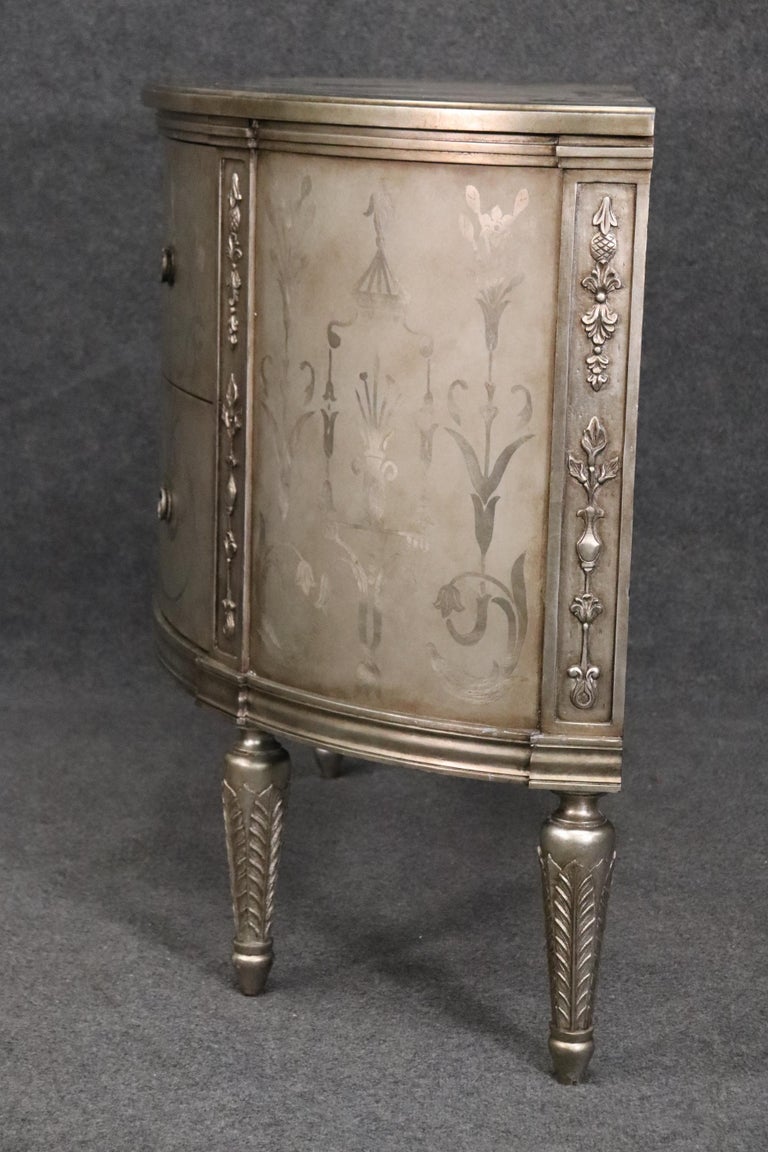 Lillian August Silver Leaf Continental Style Commode Foyer Chest ...