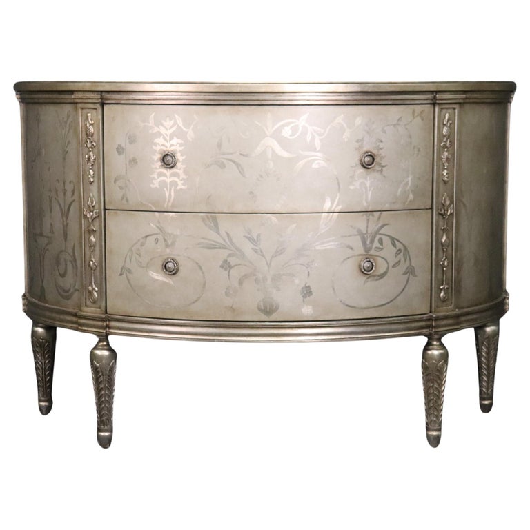 Lillian August Silver Leaf Continental Style Commode Foyer Chest ...