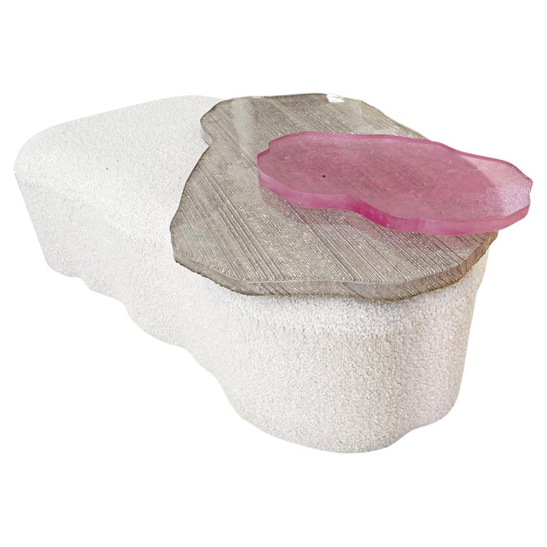 Table basse Cloud de l'Atelier Lillian Gorbachincky avec verre coulé En ...