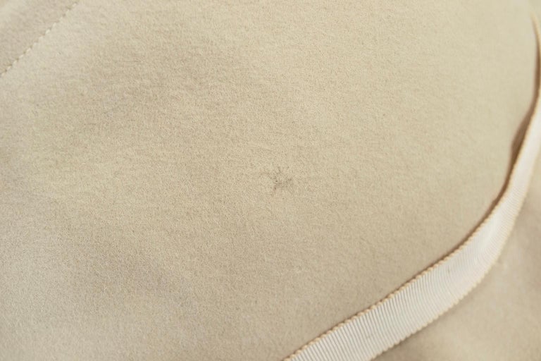 Lilly Daché Halston-Designed Beige Soft Fedora Spy Hat w Ribbon Band ...