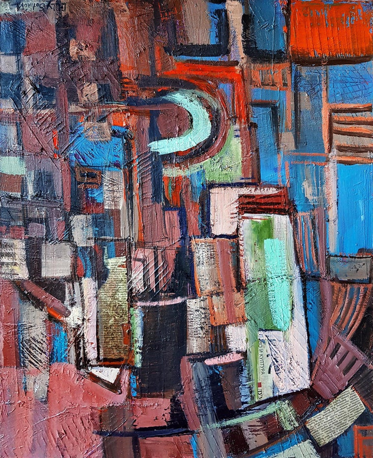 Lilly Sotirova - Transition - Abstract Oil Painting Red Yellow Orange ...