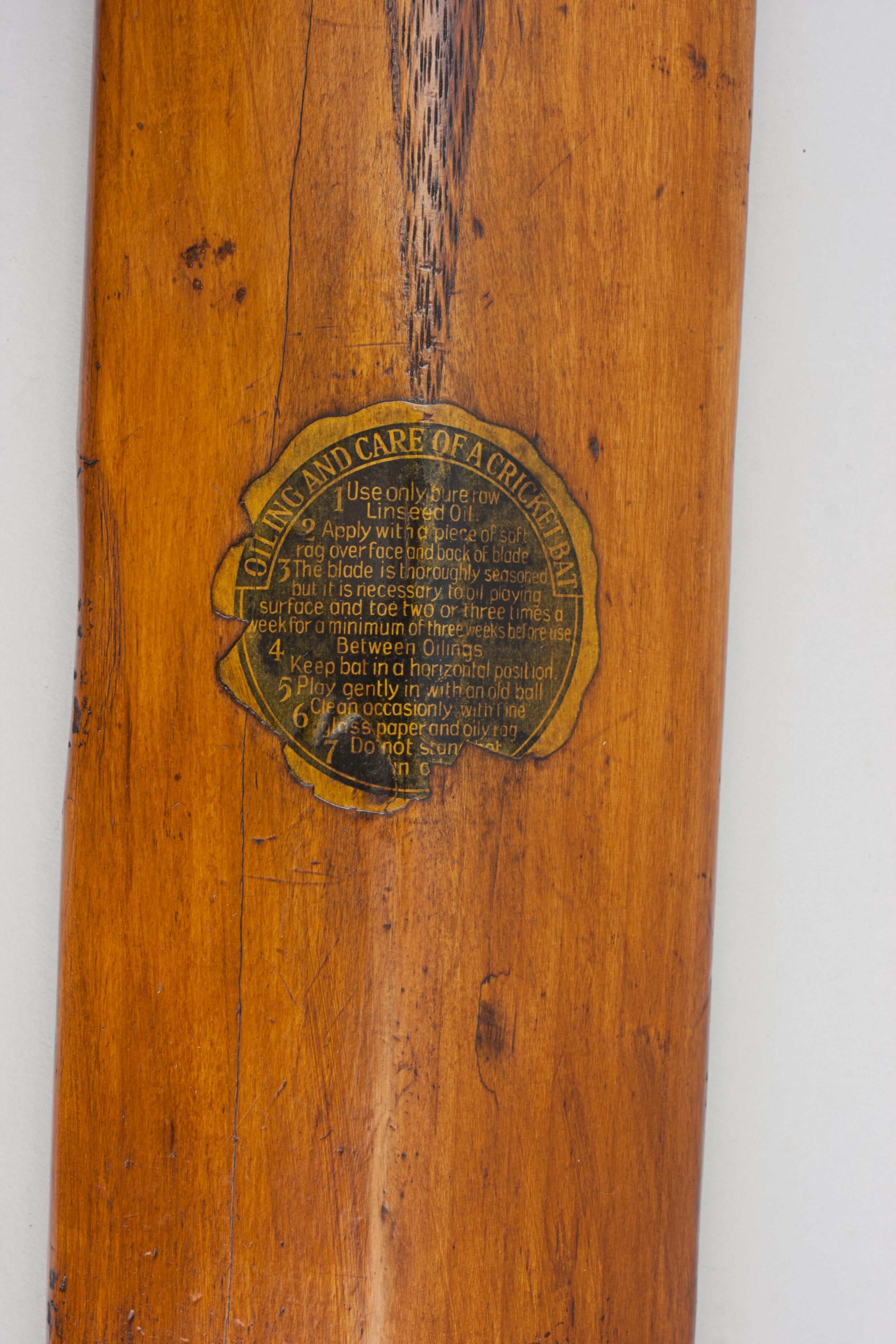 Lillywhite Frowd Cricket Bat, Autograph For Sale at 1stDibs