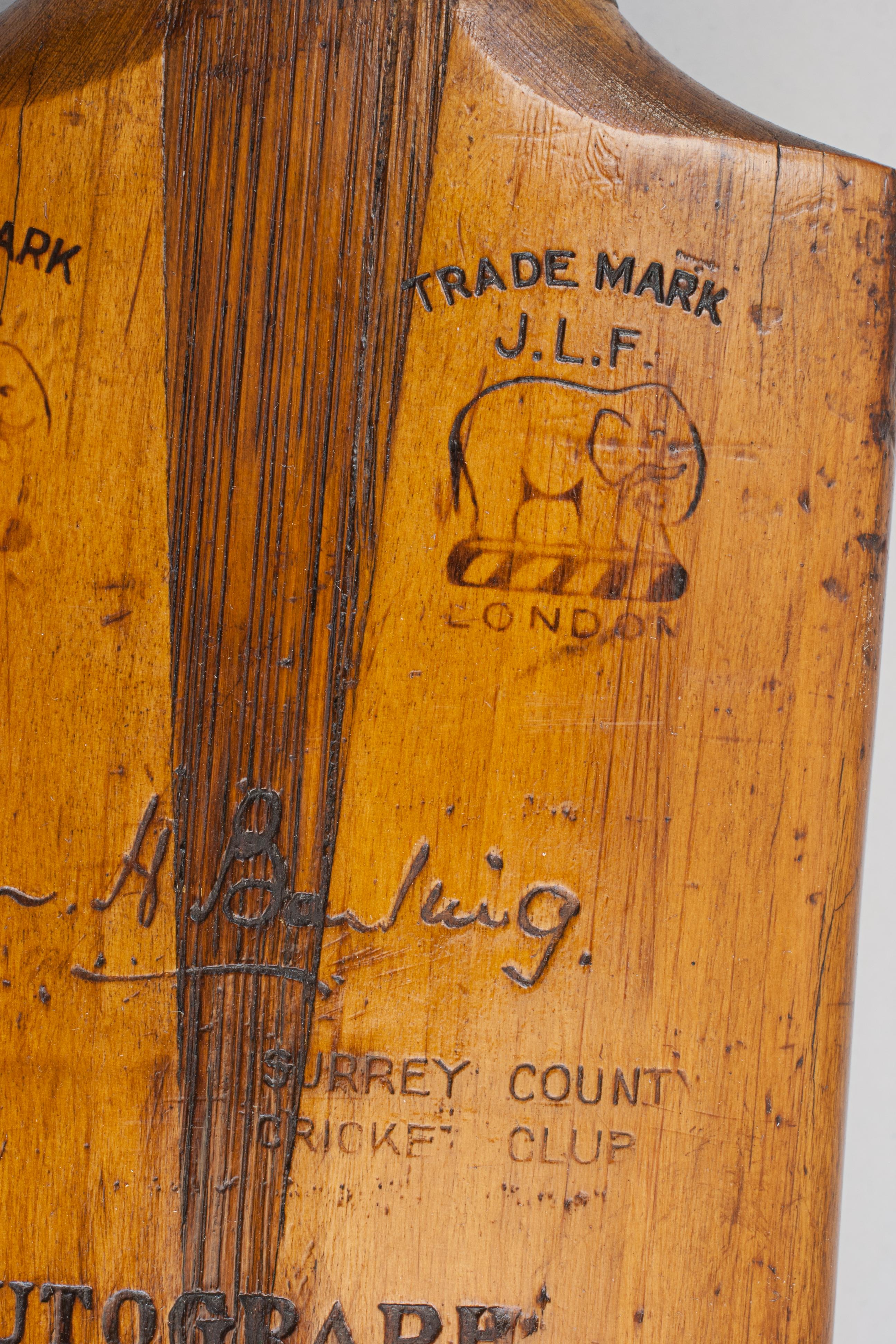 Lillywhite Frowd Cricket Bat, Autograph For Sale at 1stDibs