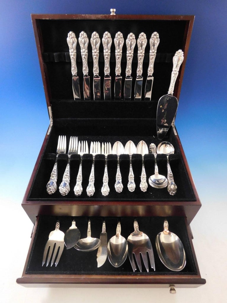Lily by Frank Whiting Sterling Silver Flatware Service for 8 Set 48 Pcs ...