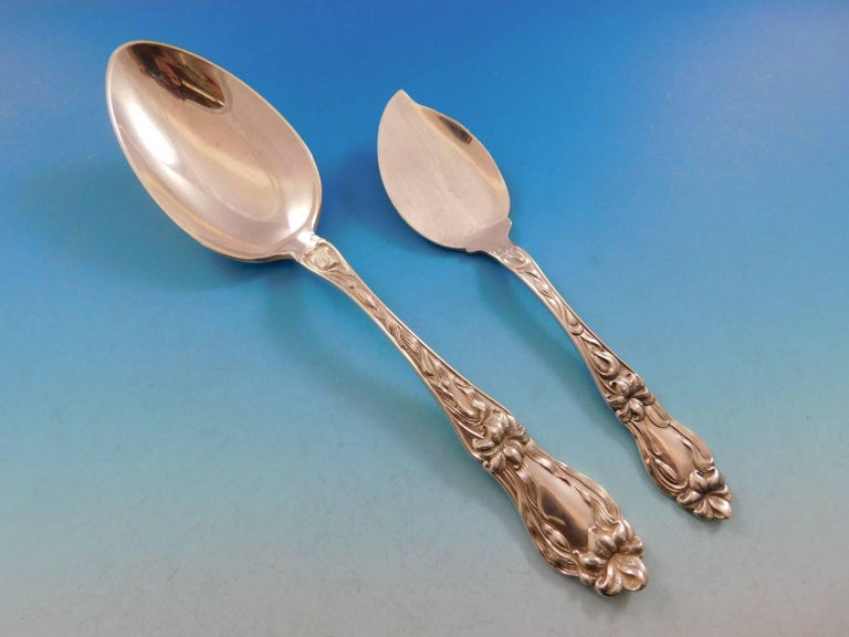 Lily by Frank Whiting Sterling Silver Flatware Service for 8 Set 48 Pcs ...