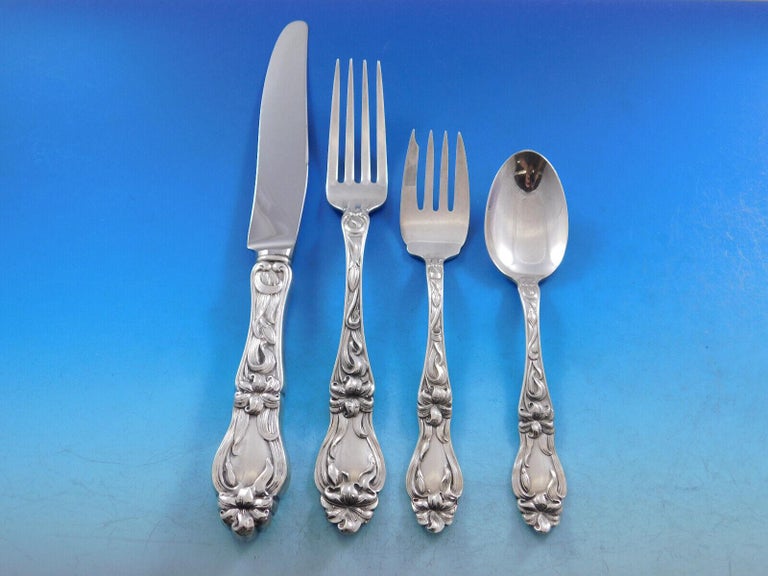 Lily by Frank Whiting Sterling Silver Flatware Set 12 Service 88 Pieces ...