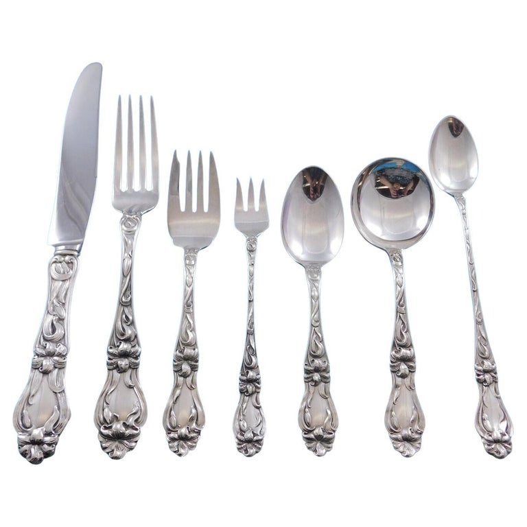 Lily by Frank Whiting Sterling Silver Flatware Set 12 Service 88 Pieces ...