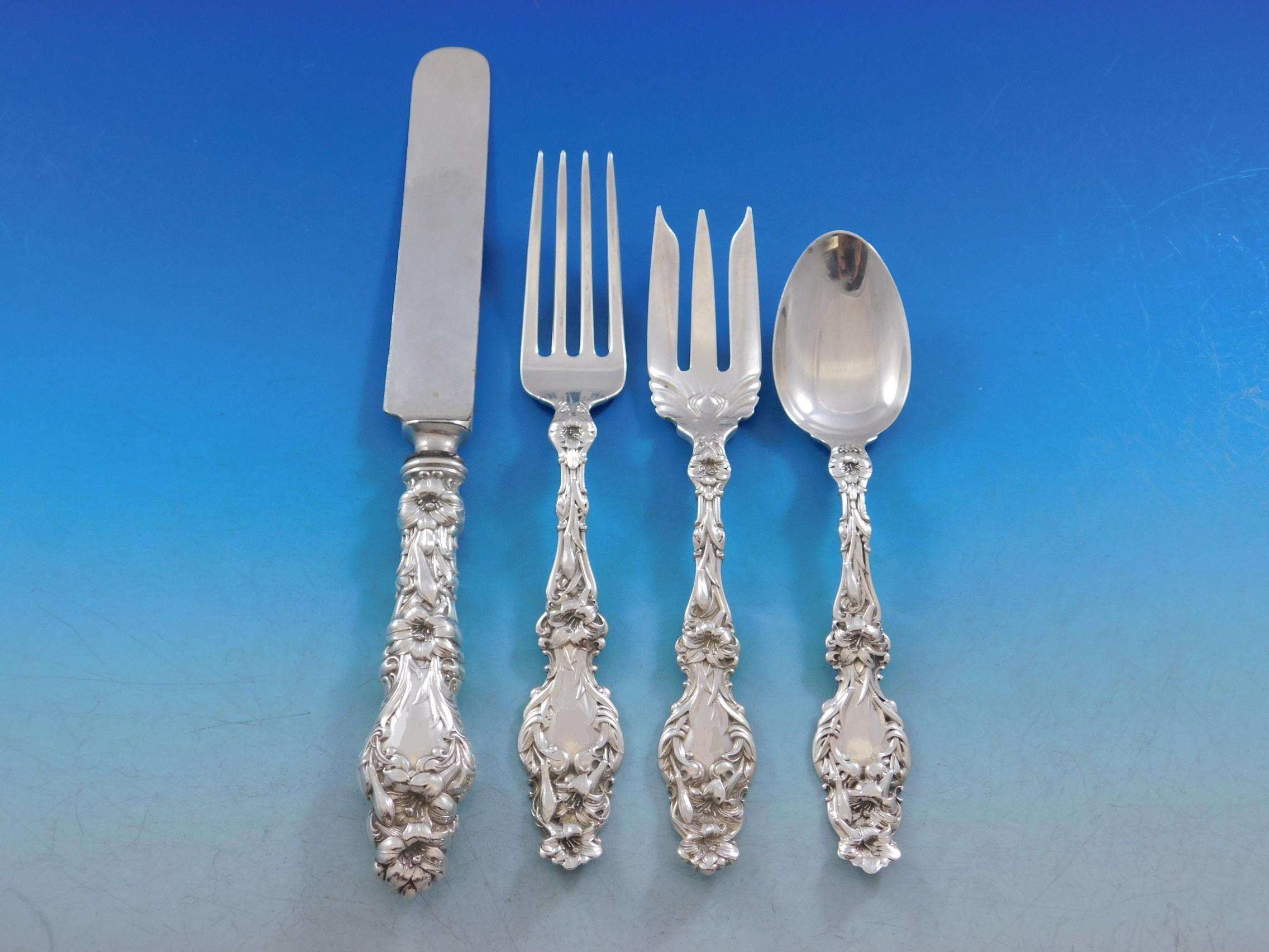 Lily by Whiting Sterling Silver Flatware Set for 12 Service 72 Pieces ...