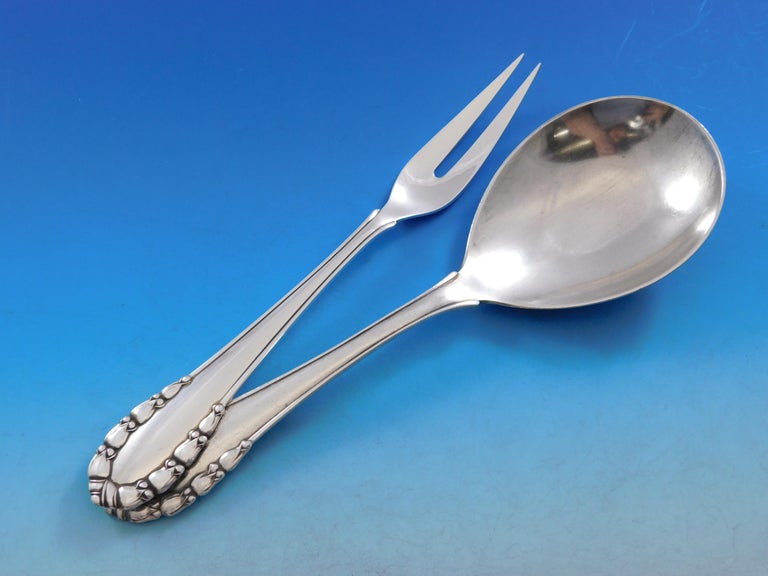 Lily of the Valley by Georg Jensen Sterling Silver Flatware Set Service 66 Pcs For Sale at 1stDibs