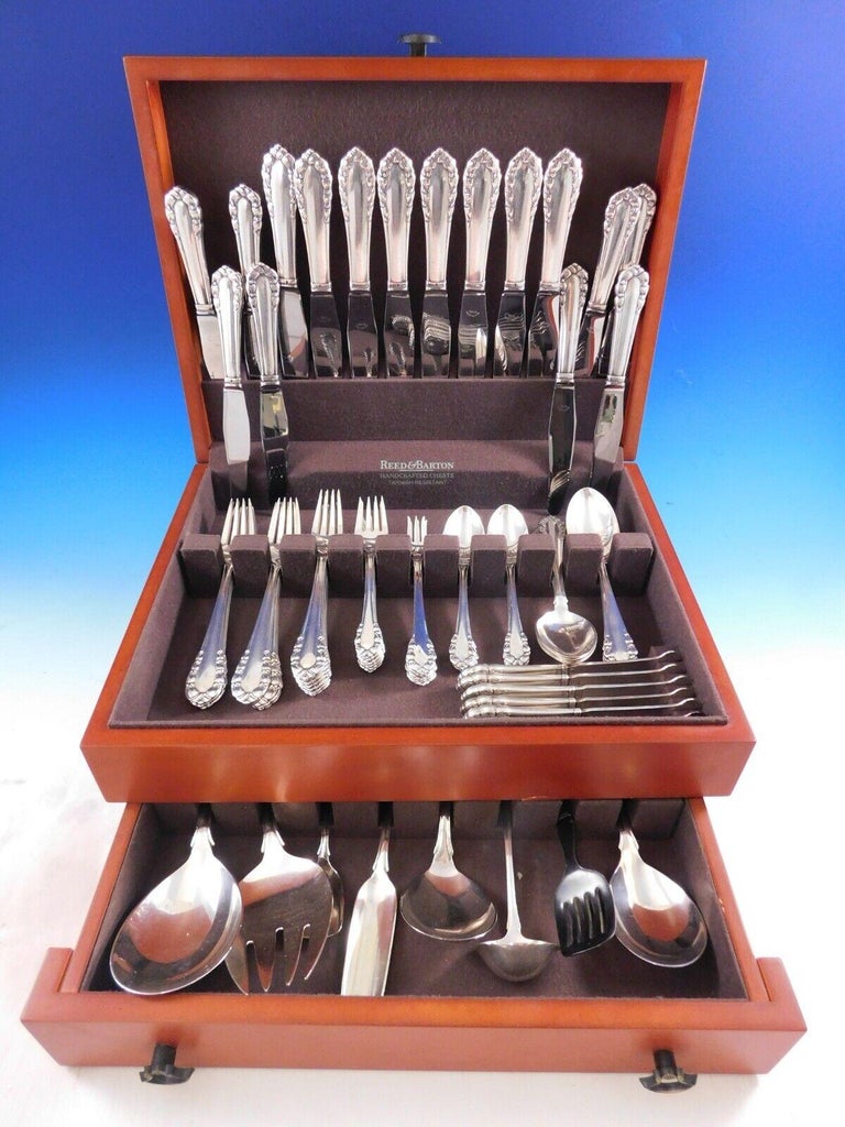 Lily of the Valley by Georg Jensen Sterling Silver Flatware Set Service 81 pcs For Sale at 1stDibs