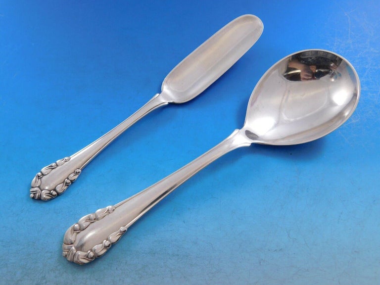 Lily of the Valley by Georg Jensen Sterling Silver Flatware Set Service 81 pcs For Sale at 1stDibs