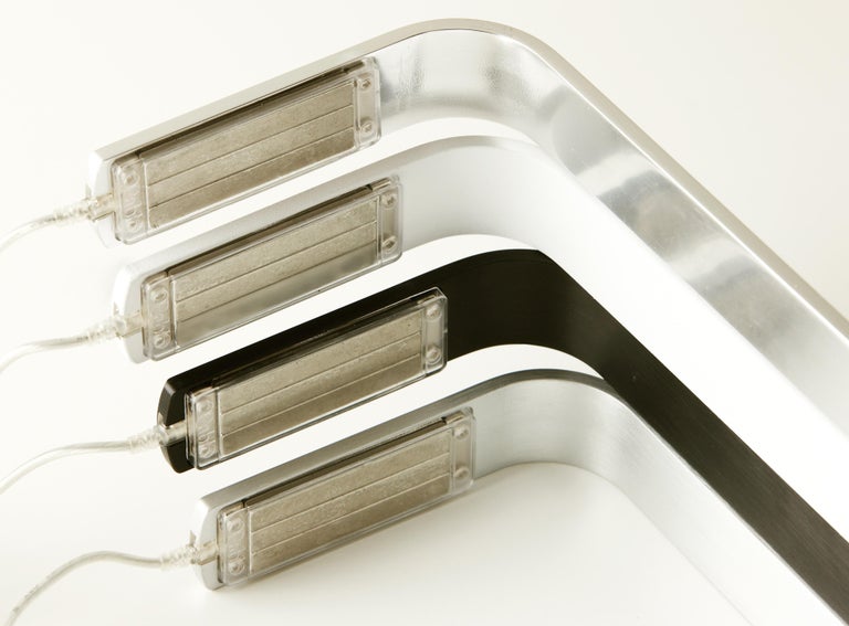 Lim L Table Lamp in Brushed Silver by Pablo Designs For Sale at 1stDibs