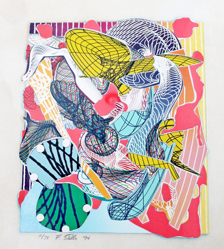 Limanora Silkscreen Framed and Signed by Frank Stella Dated 1994 at 1stDibs