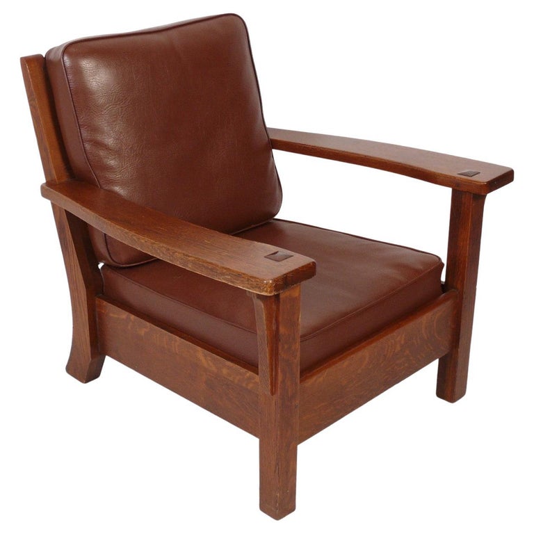 Limbert Mission Oak Morris Chair at 1stDibs