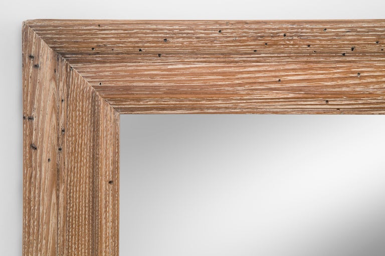 Limed Oak Framed Mirror at 1stDibs | limed oak mirror, oak framed ...