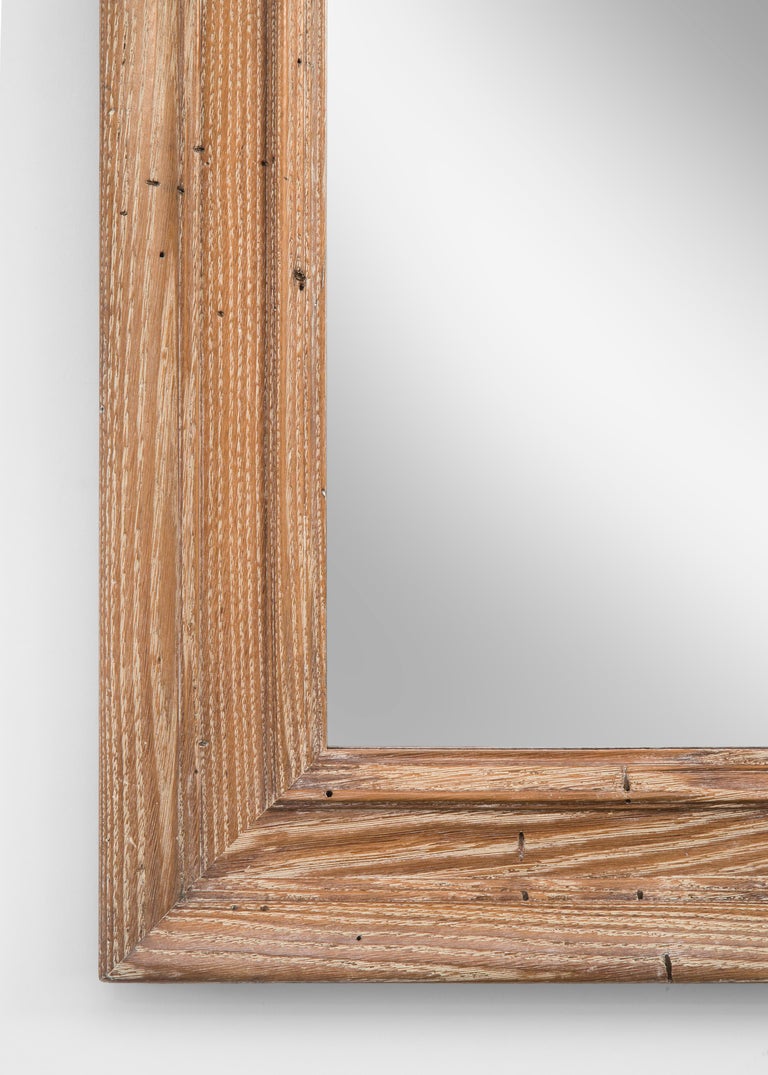 Limed Oak Framed Mirror at 1stDibs | limed oak mirror, oak framed ...