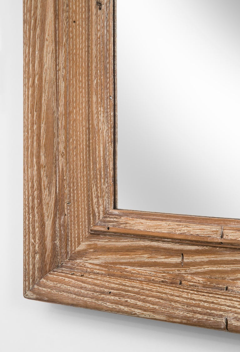 Limed Oak Framed Mirror at 1stDibs | limed oak mirror, oak framed ...