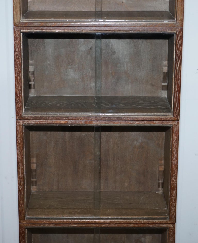 Limed Oak Modular Minty Oxford Antique Stacking Legal Bookcase, circa ...