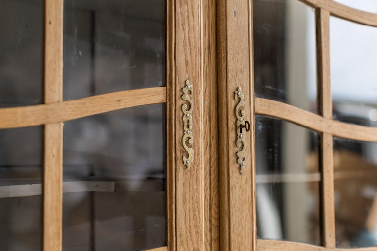 Limed Walnut Buffet Deux Corps For Sale at 1stDibs