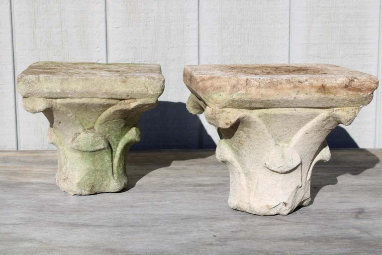 Limestone Capitals, Medieval, Carved at 1stDibs