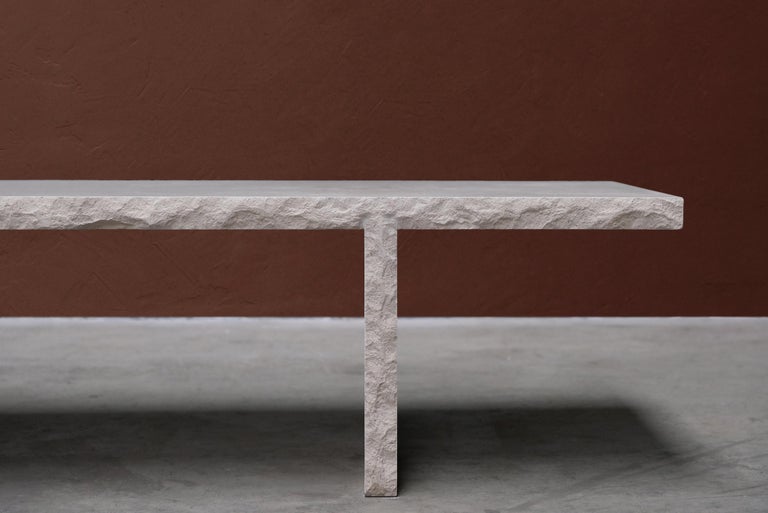 Limestone Coffee Table 'Fruste' by Frédéric Saulou, Small For Sale at ...