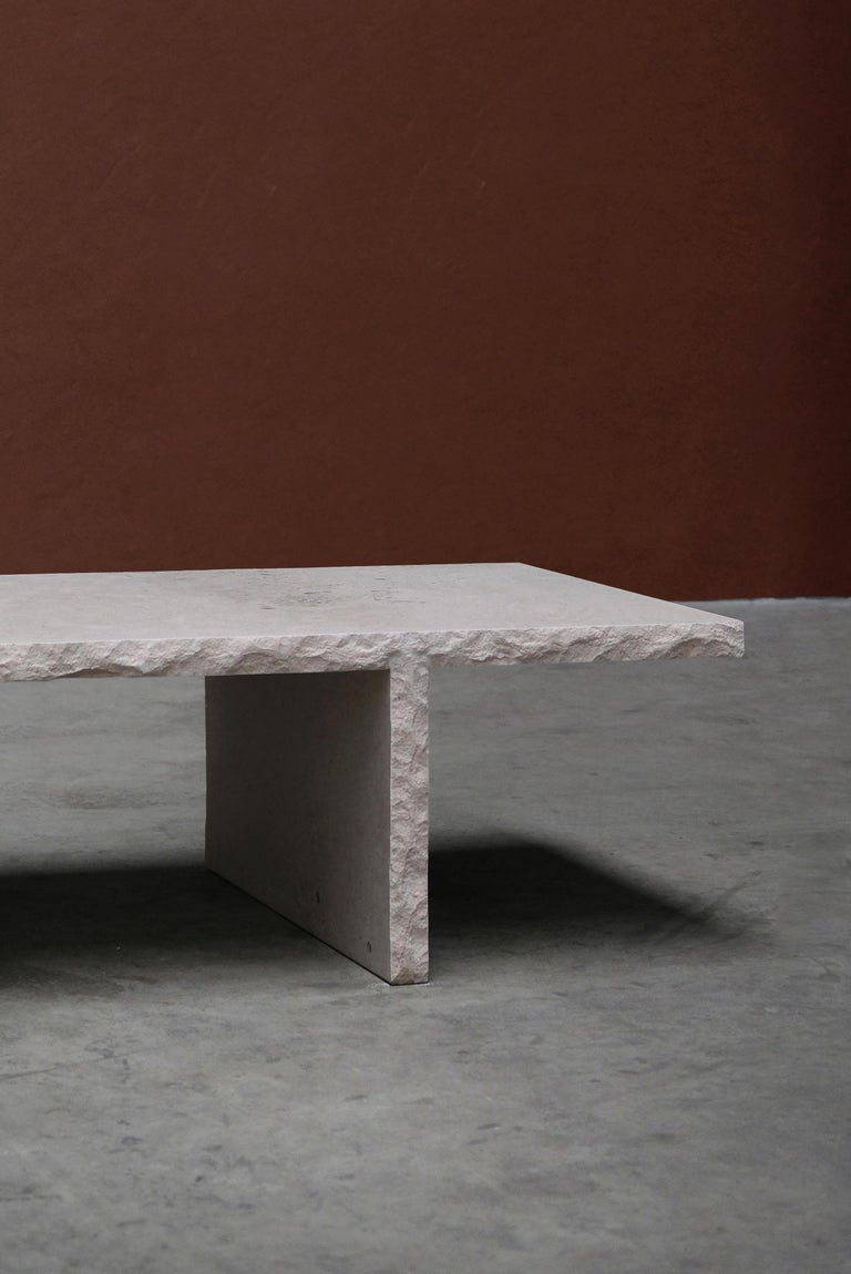 Limestone Coffee Table 'Fruste' by Frédéric Saulou, Small For Sale at ...