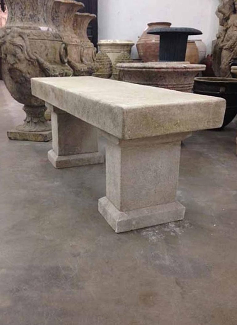 Limestone Garden Bench For Sale at 1stdibs